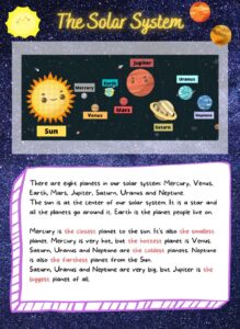 Printable The Solar System Reading Comprehension