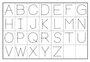 Printable A To Z Alphabet Tracing Worksheets Format