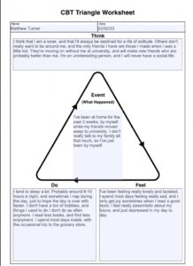 Printable CBT Triangle Therapist Aid - Printable JD