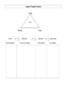 Printable CBT Triangle Therapist Aid - Printable JD