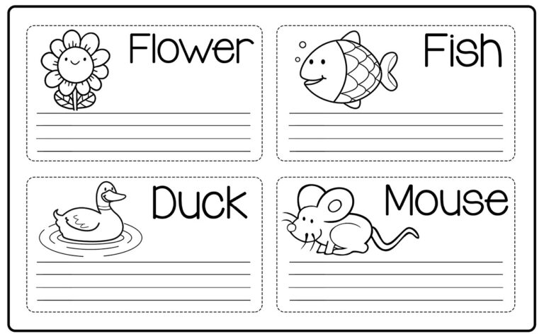 Printable Writing Practice Exercises Kindergarten