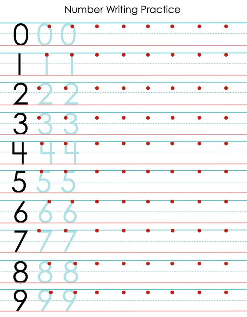 Printable Writing Practice Exercises Kindergarten